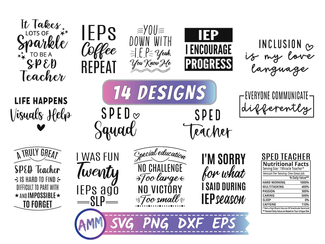 SPED Teacher Svg, Bundle Svg, Special Education Svg, IEP Teacher Svg ...