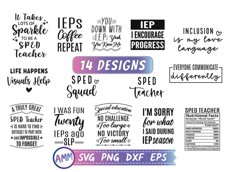 SPED Teacher Svg Bundle Svg Special Education Svg IEP - Etsy