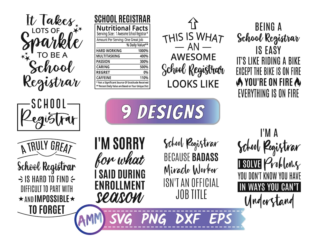 School Registrar SVG, School Registrar Bundle Svg, School Registrar Png ...