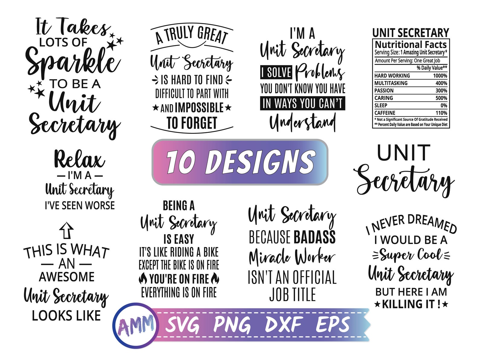 Unit Secretary SVG Unit Secretary Bundle Svg Shirt Svg 10 - Etsy