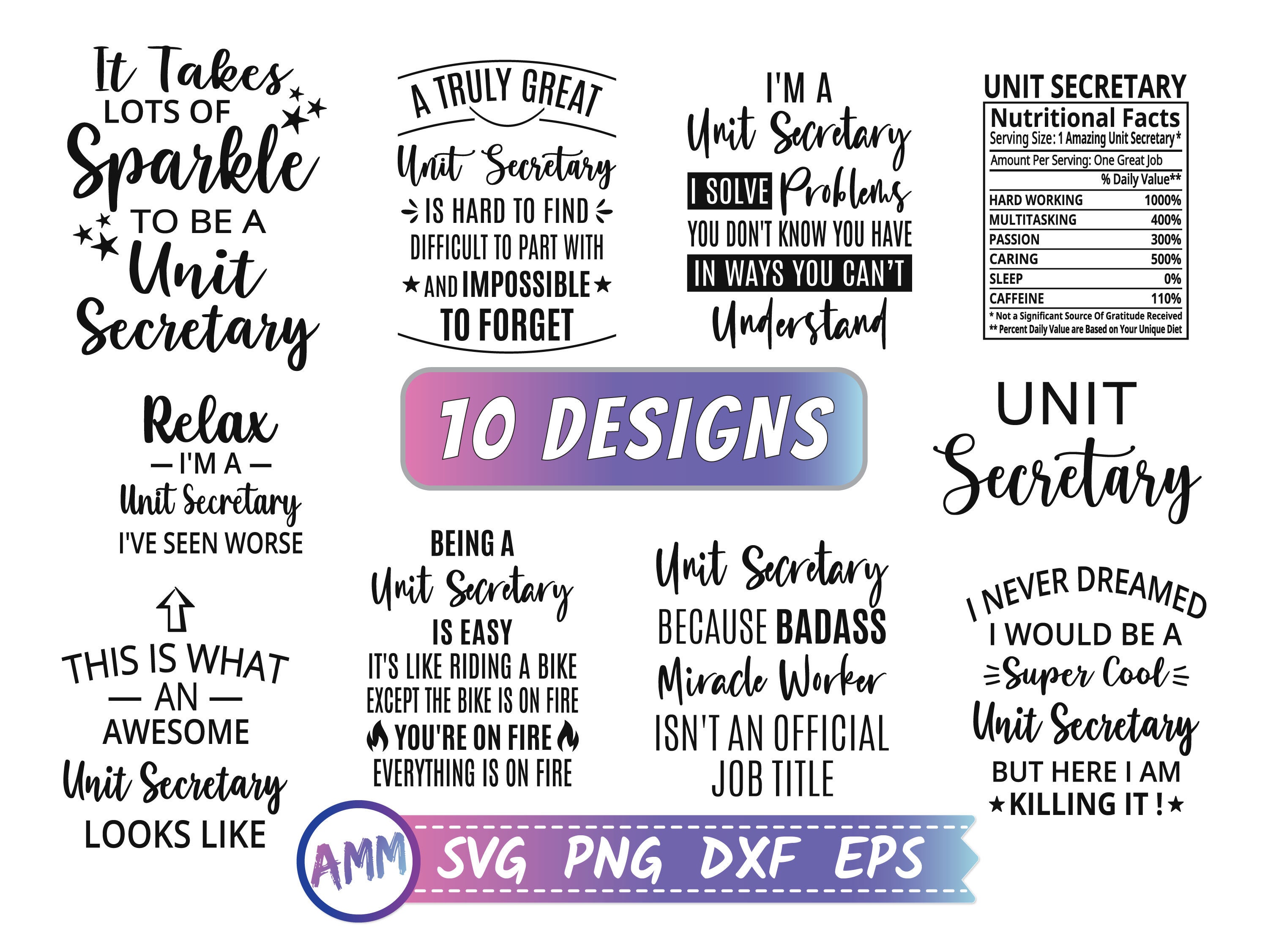 Unit Secretary SVG Unit Secretary Bundle Svg Shirt Svg 10 - Etsy Australia