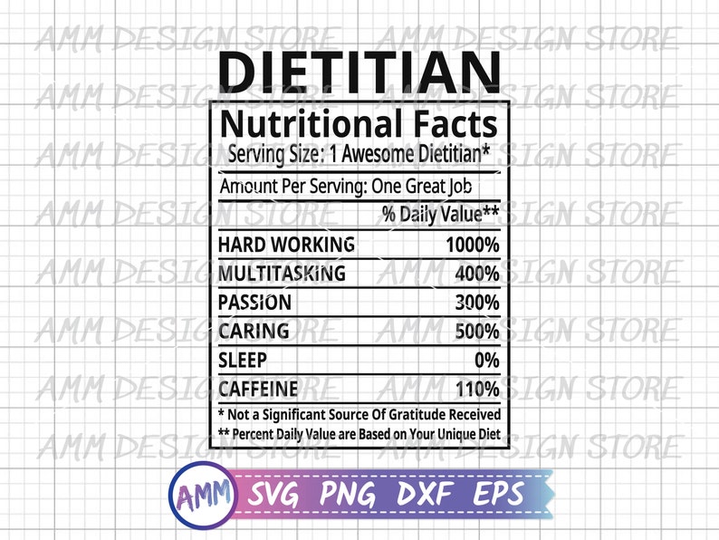 Dietitian SVG, Dietitian Nutritional Facts Svg, Nutrition Facts ...