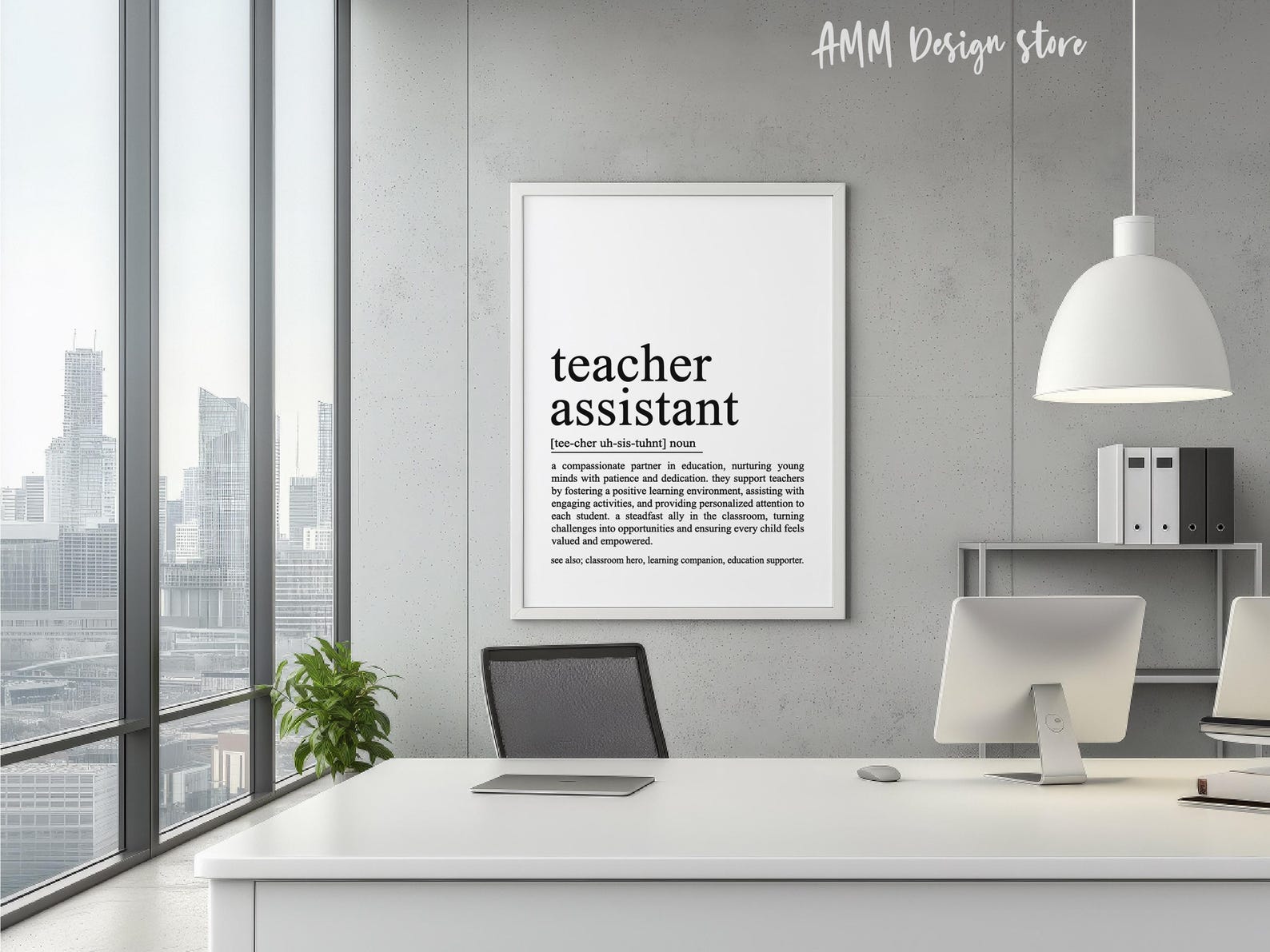 Teacher Assistant Definition Print, Teacher Assistant Wall Art ...