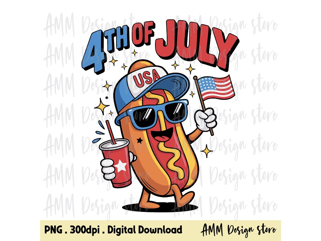 4th of July Hotdog, Funny Fourth of July, America Hot Dog Png, Girly ...