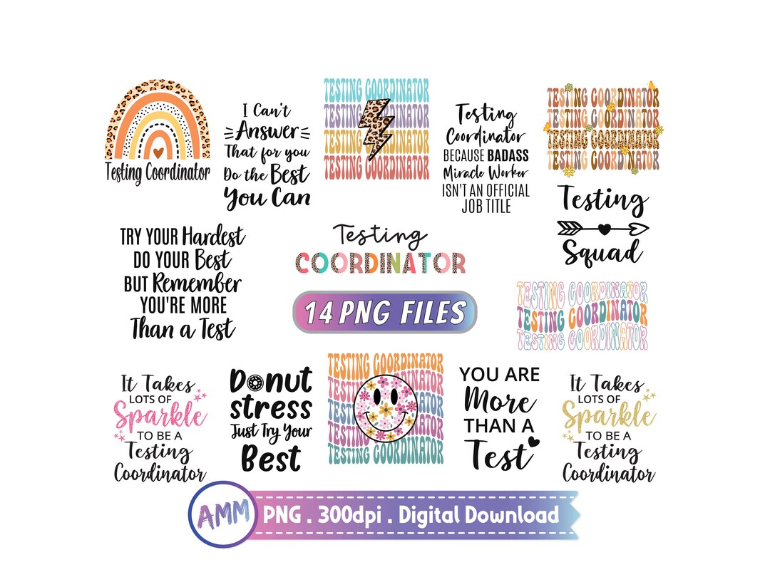 Testing Coordinator Png, Teacher Testing Shirt Png, Bundle, Testing ...