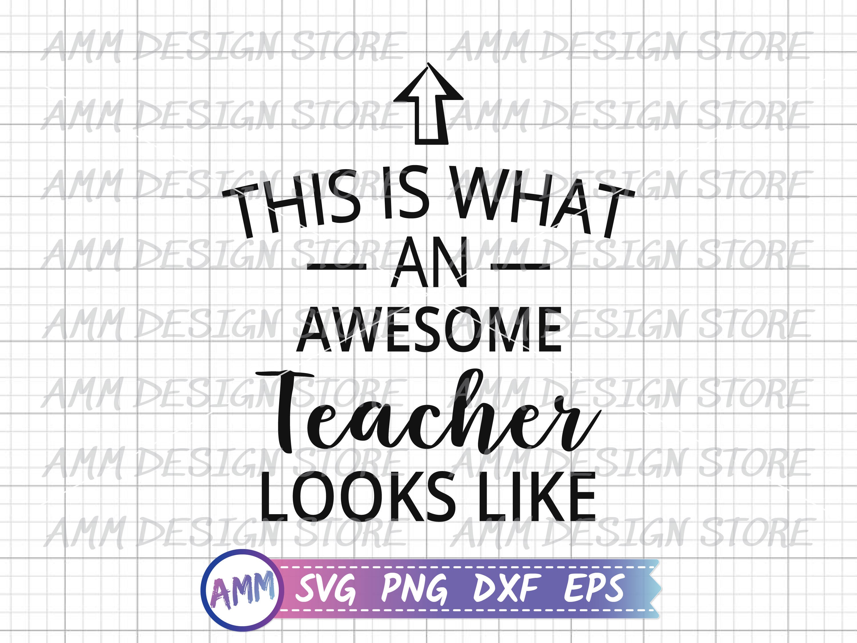 Teacher Svg This is What an Awesome Teacher Looks Like SVG - Etsy