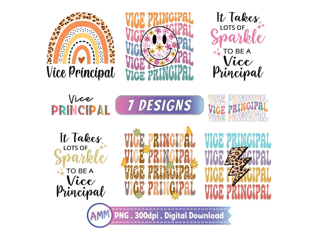 Vice Principal Png, Bundle, Retro, Shirt Png, Leopard, Rainbow, Vice ...