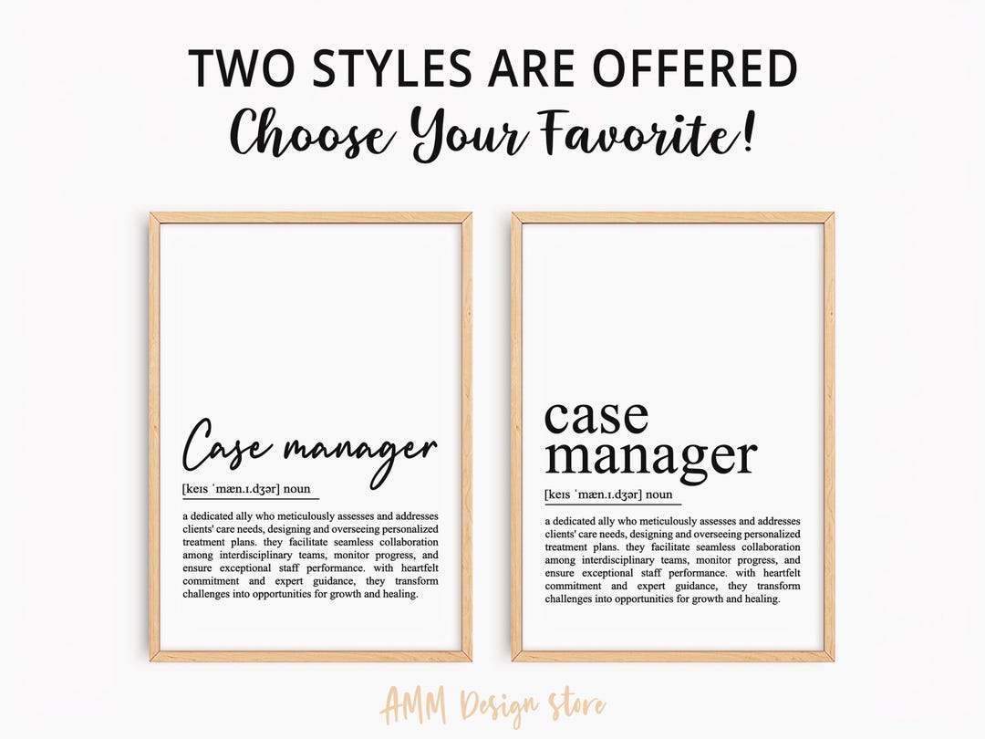 Case Manager Definition Print, Case Manager Gifts, Case Management ...