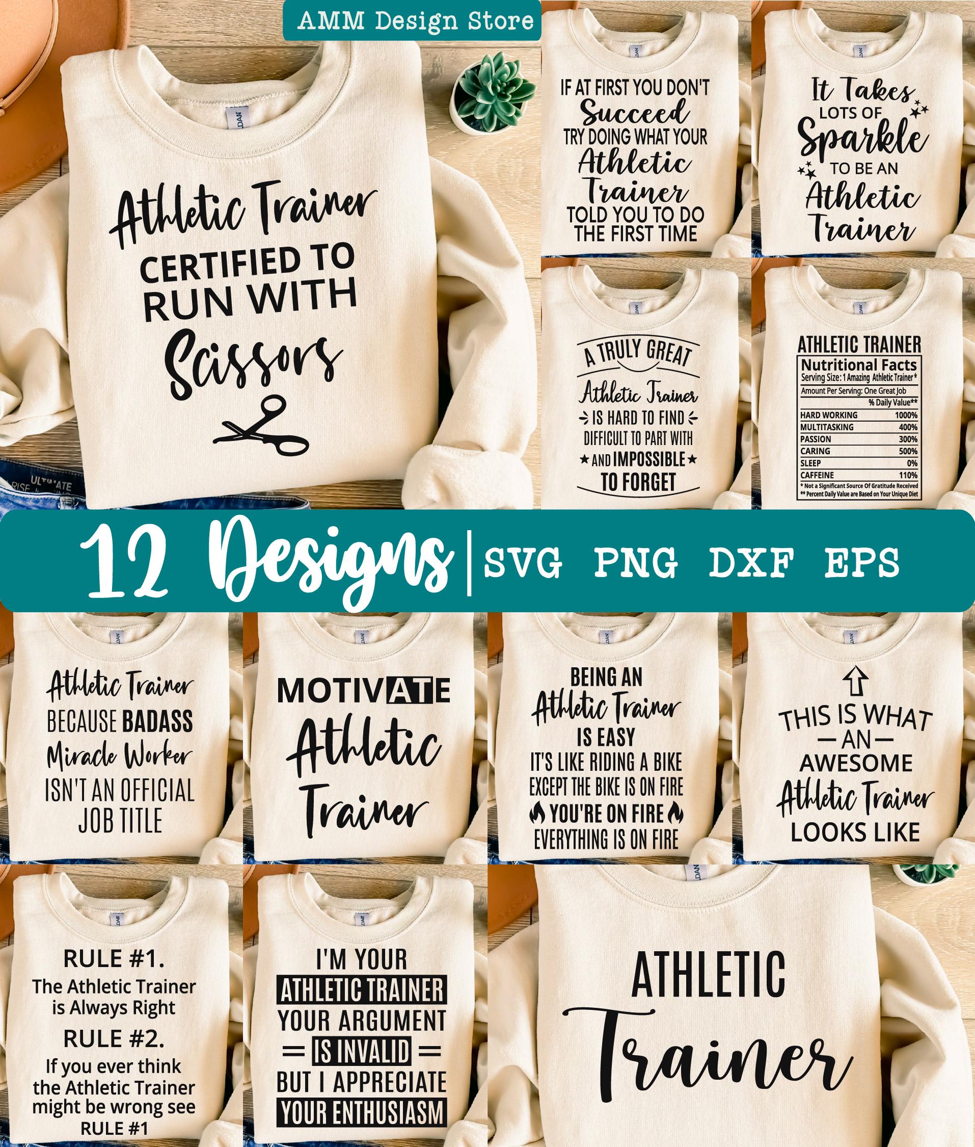 Athletic Trainer SVG, Bundle Svg, AT Svg, Shirt Svg, 12 Designs ...