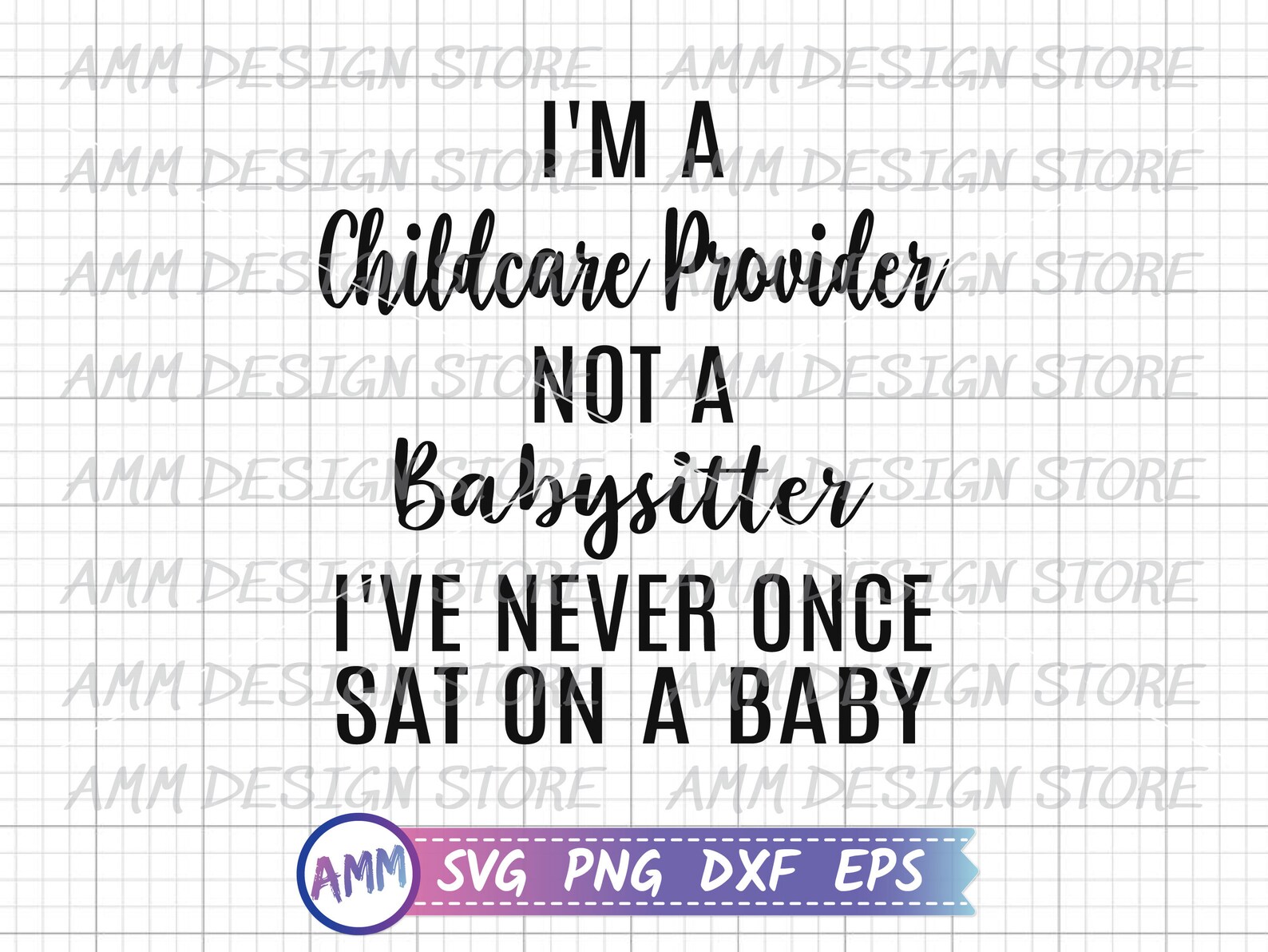 Childcare Provider Svg I'm Childcare Provider Not A - Etsy