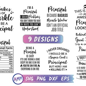 Principal SVG Bundle Svg 9 Designs Principal Appreciation - Etsy