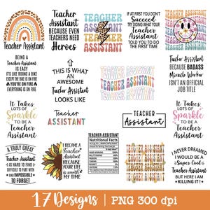 Teacher Assistant Png, Bundle, Teacher Assistant Shirt Png, Teacher ...