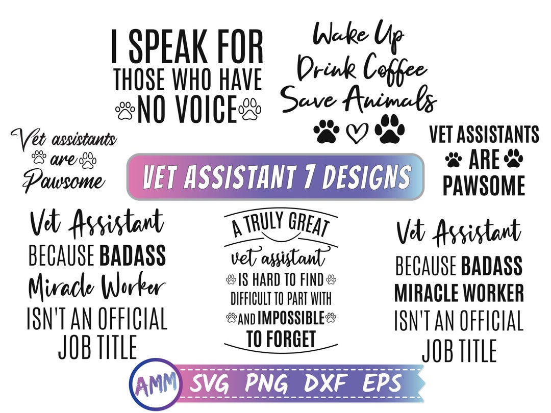 Vet Assistant SVG Vet Assistant Bundle Svg Veterinarian - Etsy