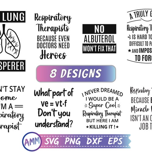 Respiratory Therapy Formulas Respiratory Therapist SVG RT - Etsy