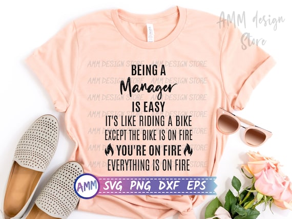 Manager SVG Being A Manager is Easy SVG Boss Svg Office - Etsy