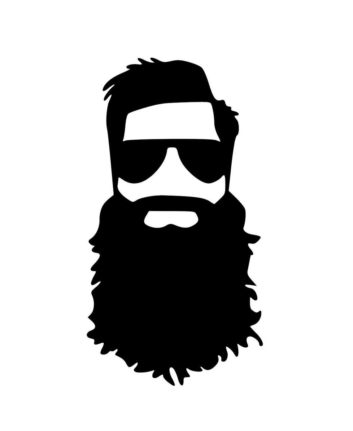 Bearded Man Sticker Bearded Man Decal Truck Vinyl Decal Car | Etsy