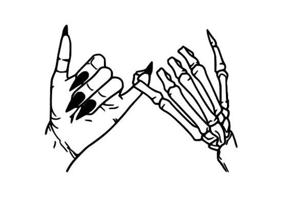 Pinky Promise Sticker Pinky Promise Decal Claws and Skulls - Etsy