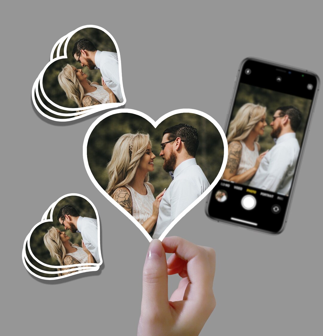 Custom Photo Stickers Personalized Photo Stickers Custom Gift Photo ...