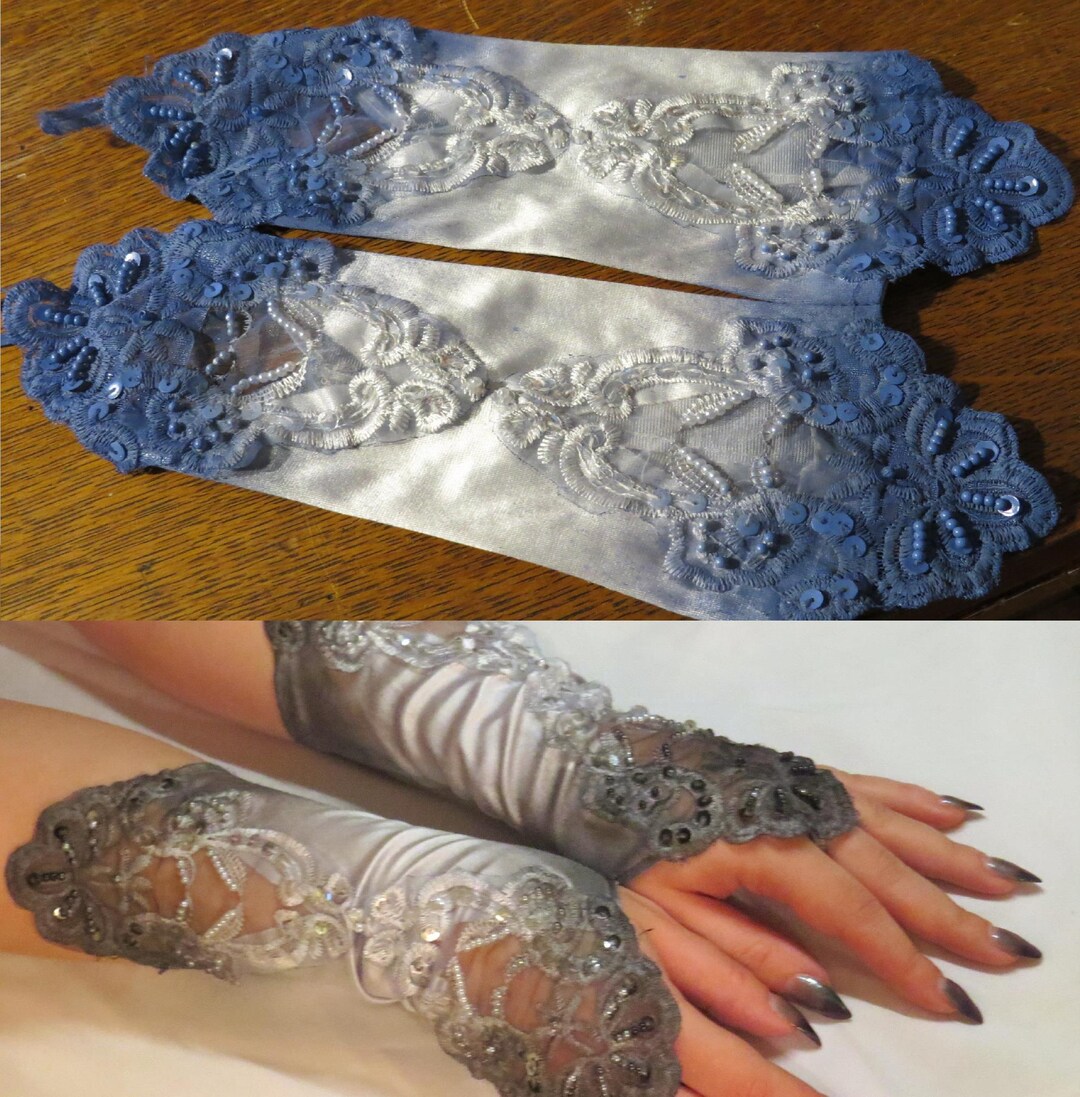 Black Bridal Gloves Corpse Bridal Gloves Grayish/silverish Black Ombre ...