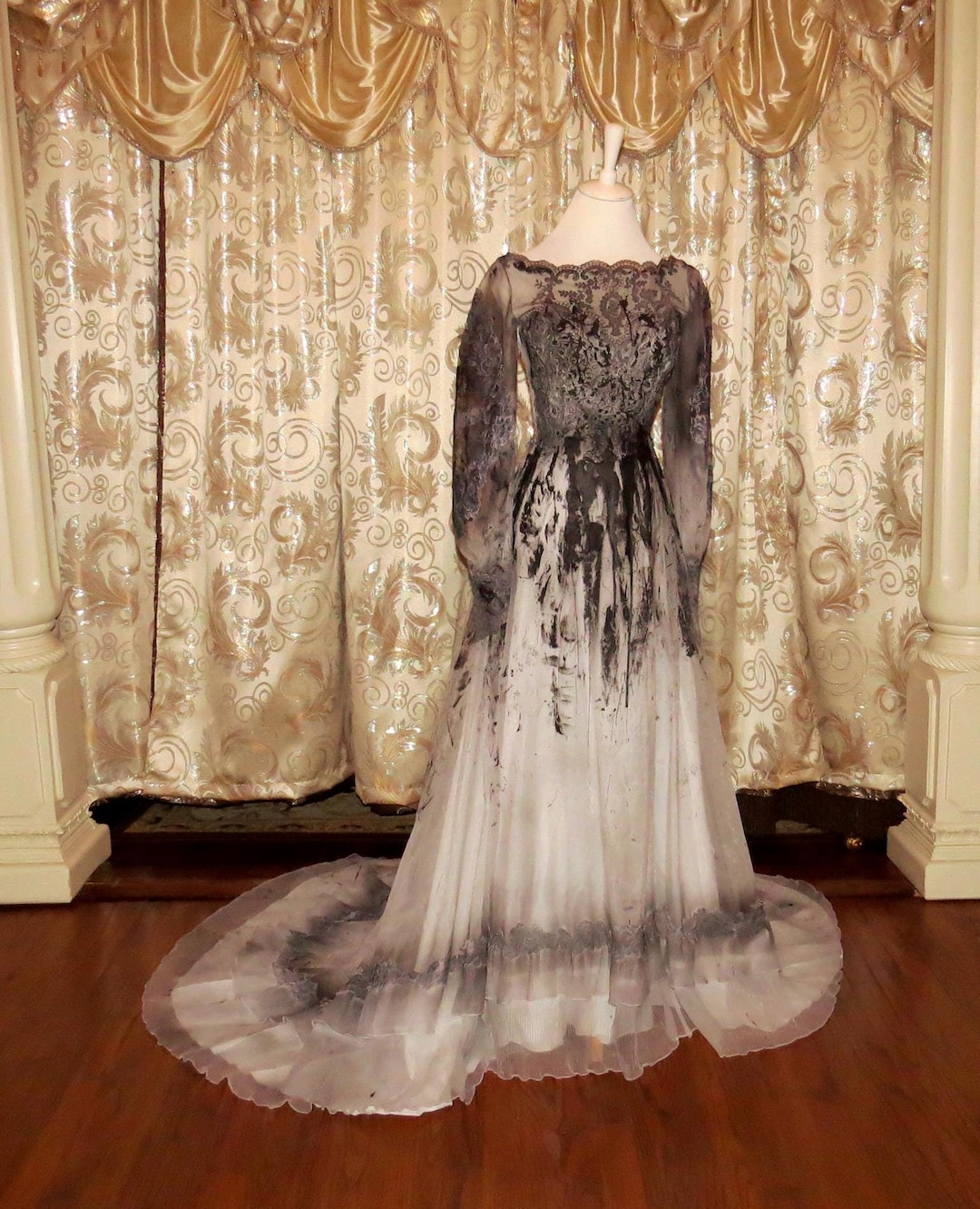 Dead Bride Costume Dress, Victorian Gothic Bridal Gown, ZOMBIE BRIDE ...