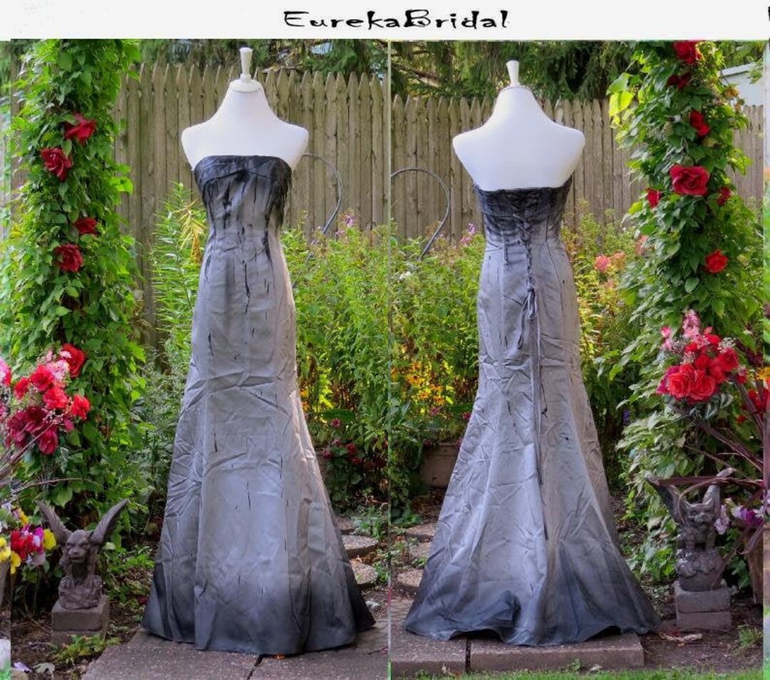 Creepy Halloween Bride Costume, CORSET BRIDAL GOWN, Zombie Bride ...