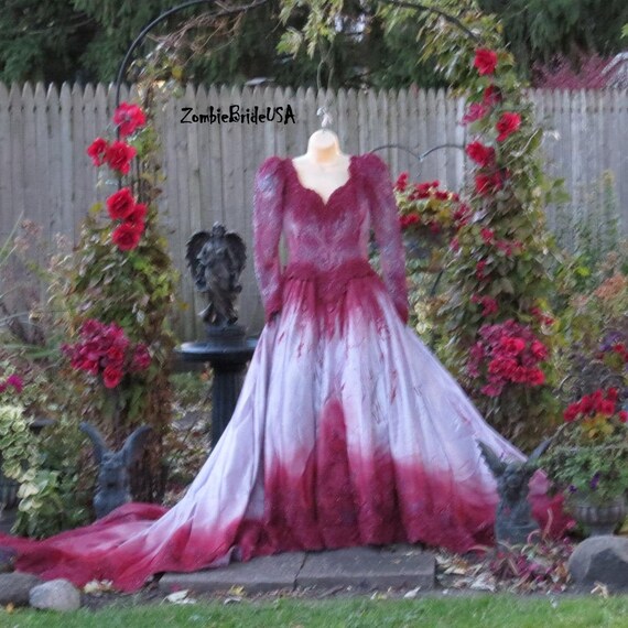Vampire Costume dress, Bloody Bride, Bloody Zombie Co… - Gem