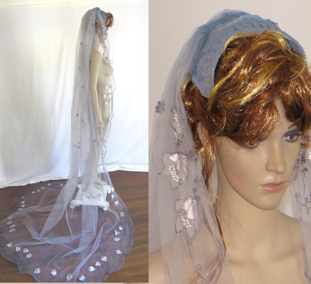 Emily Corpse Bride Coplay VEIL, Cathedral Length Wedding Veil, Light ...