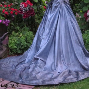 Blue Corpse Bride Costume, CORSET Wedding Dress, Silver/bluish/gray ...