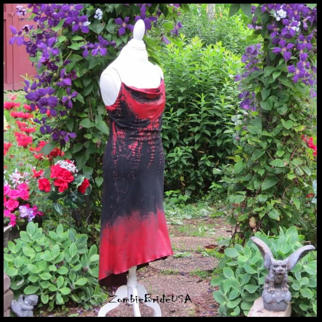 DIA De Los MUERTOS Dress Bloody VAMPIRE Costume, Hell Couture Dress ...