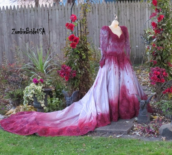 Vampire Costume dress, Bloody Bride, Bloody Zombie Co… - Gem