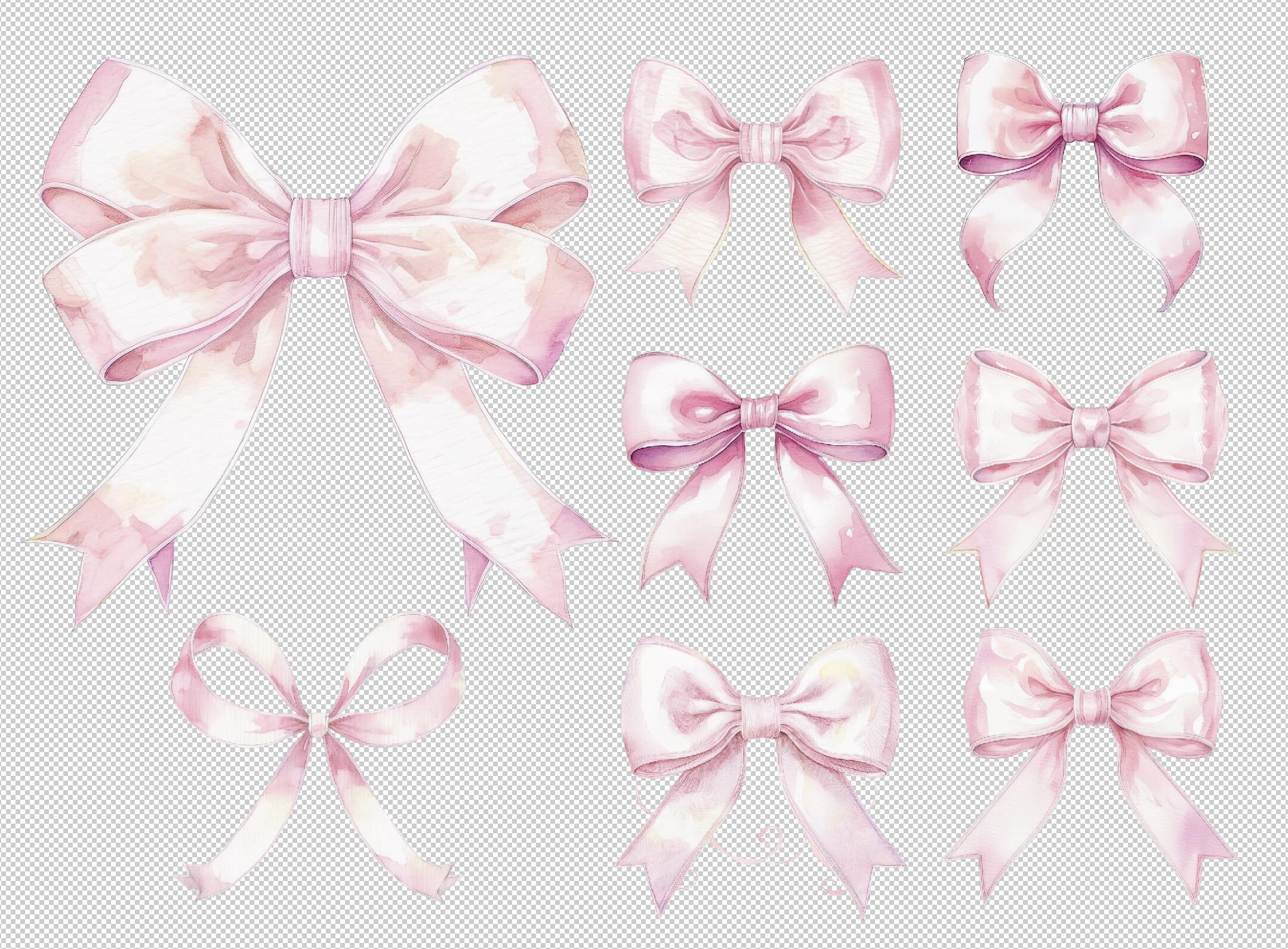 Watercolor Ribbon, Pink Bow Clipart Pink Ribbon Clipart 8 Transparent ...