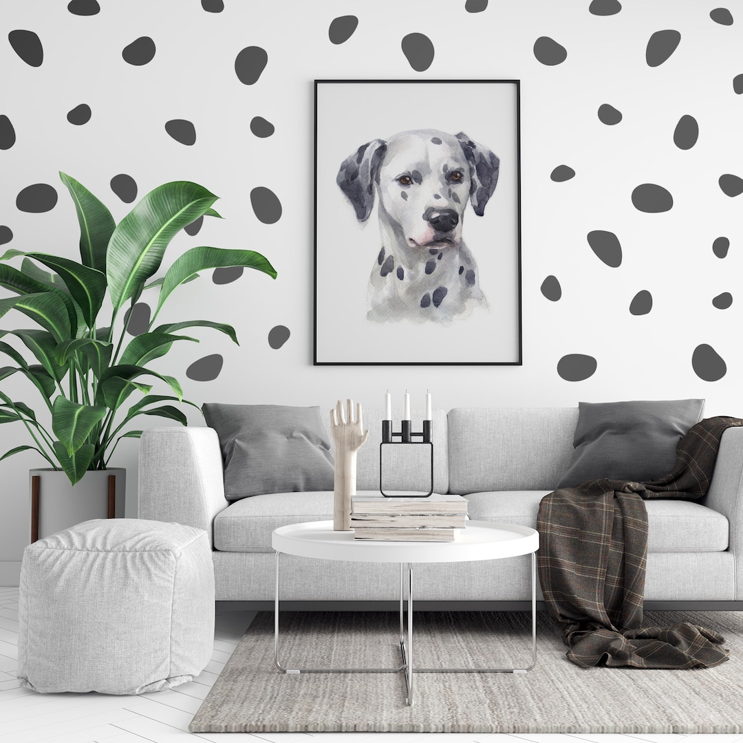 65 Large Dalmatian Spots Decal Dalmation Dot Wall Stickers Vinyl Art ...