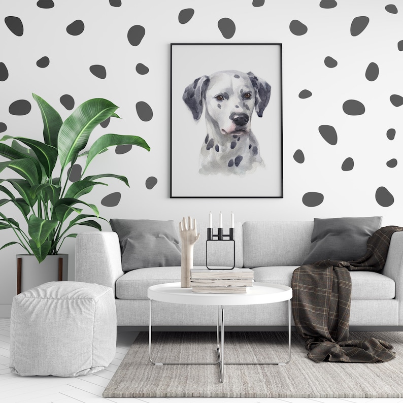 65 Large Dalmatian Spots Decal Dalmation Dot Wall Stickers Vinyl Art ...