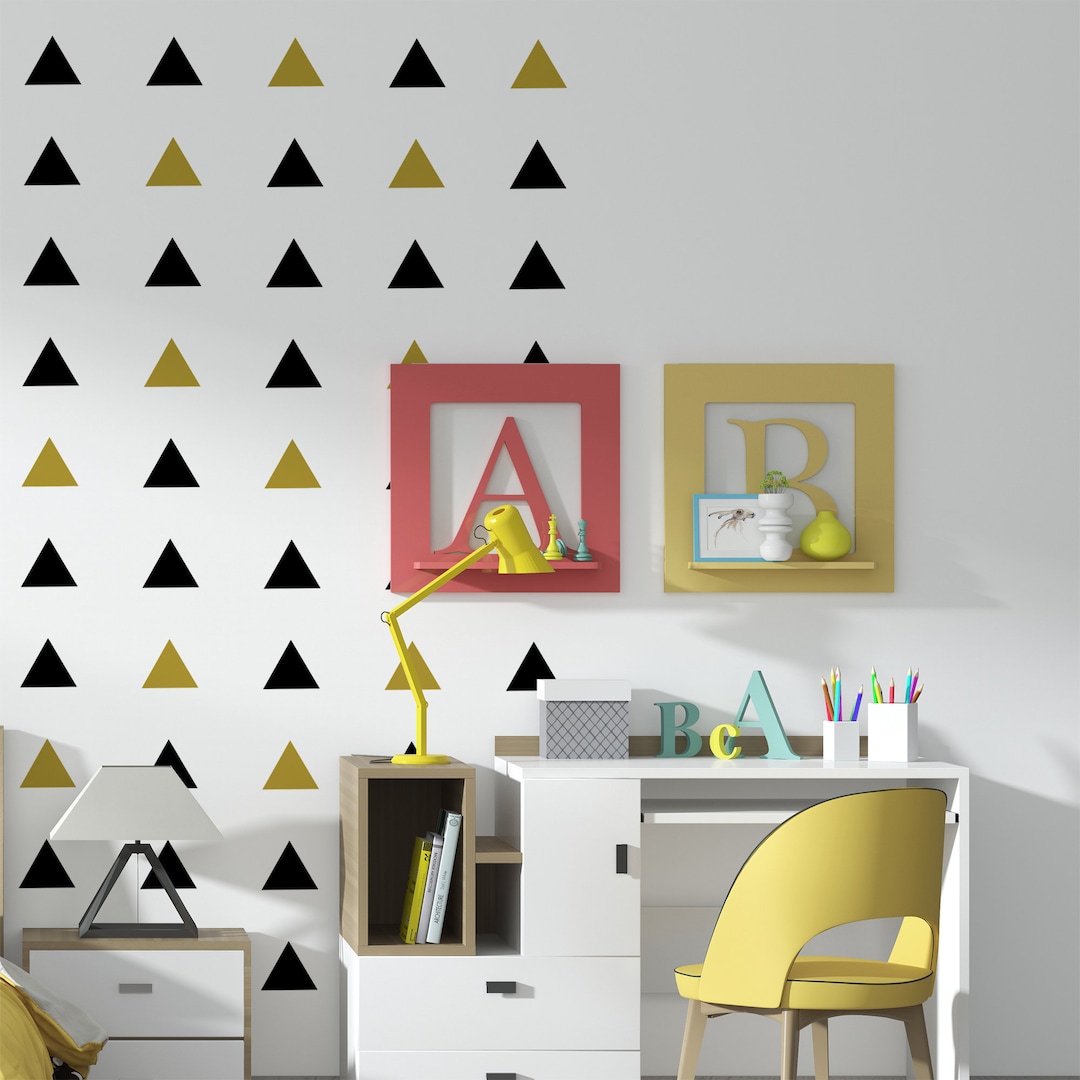 Triangle Wall Stickers Triangle Decals Triangle Wall Art - Etsy