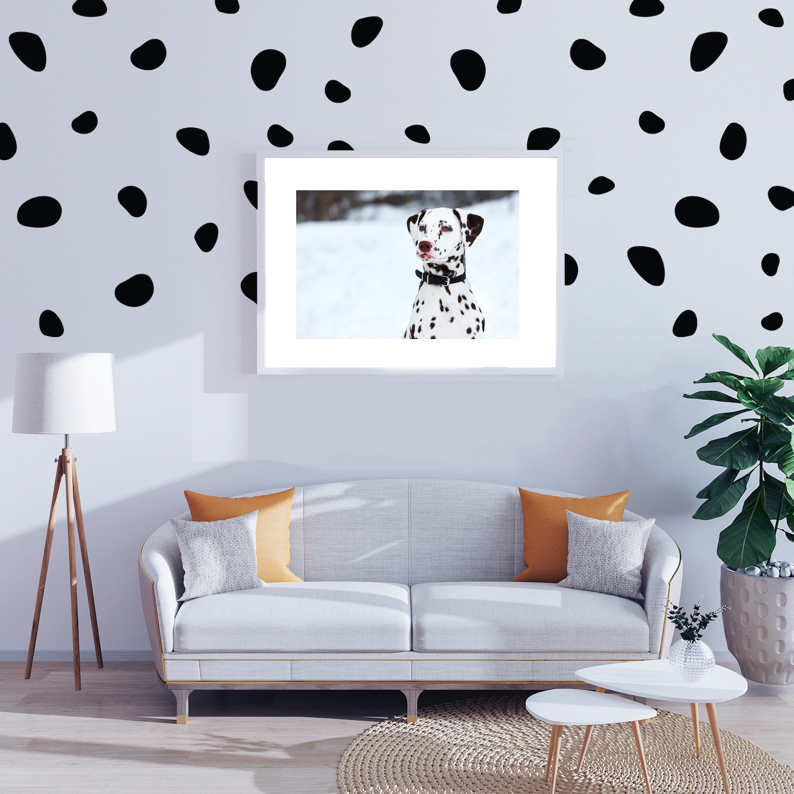 65 Large Dalmatian Spots Decal Dalmation Dot Wall Stickers Vinyl Art ...