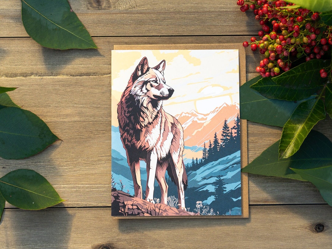 Wolf Greeting Card, All Occasion Stationery Cards Wildlife Nature Cards ...