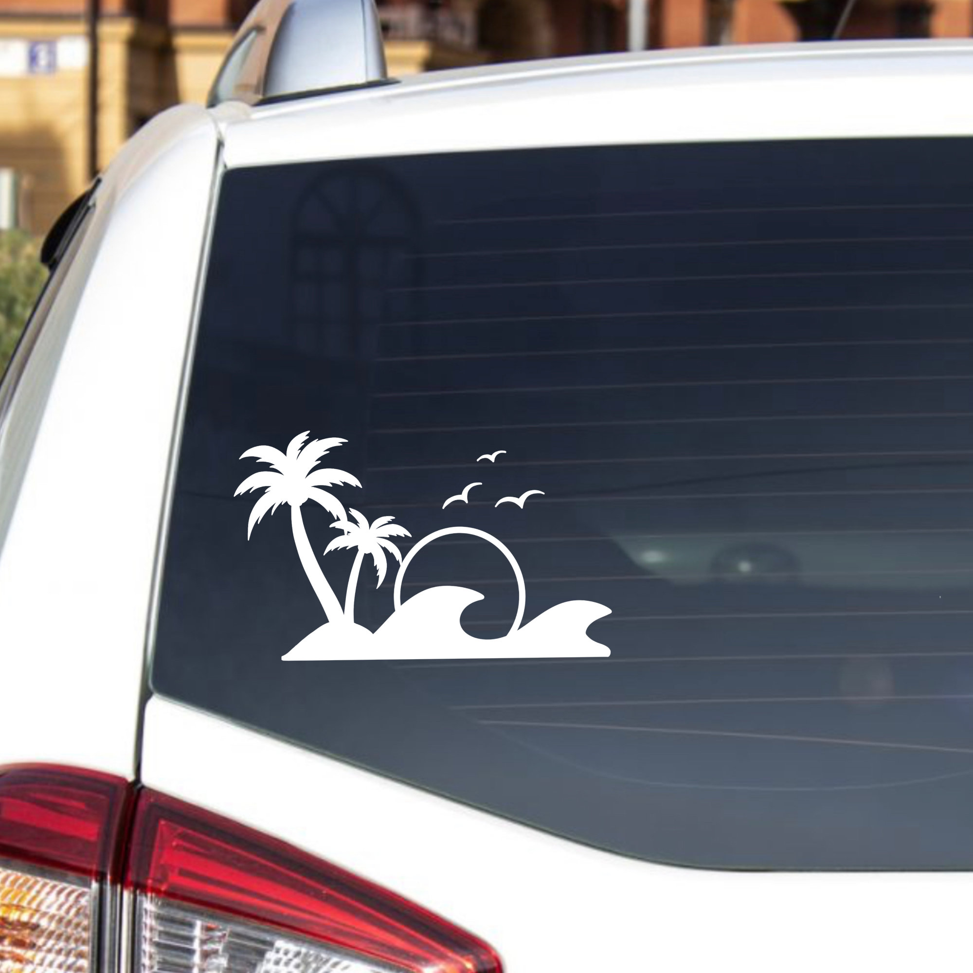BEACH SUNSET Vinyl Decal Adventure Decal Ocean Nature Decal - Etsy