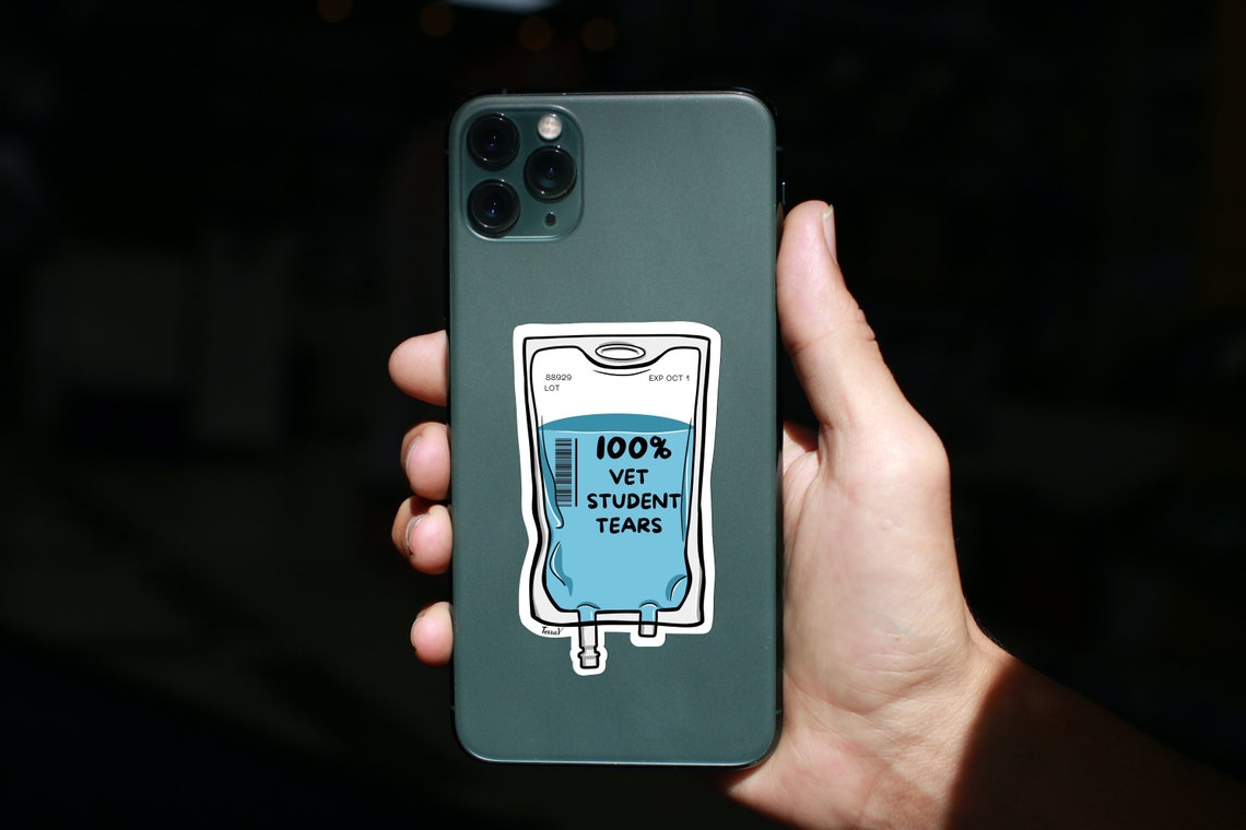 Vet Student Tears IV Bag Sticker, Vetmed Sticker, Vet Tech Week, Vet ...