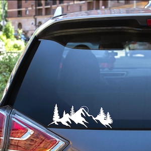 Mountain Decal, Forest Adventure Decal, Outdoor Car Window Stickers ...