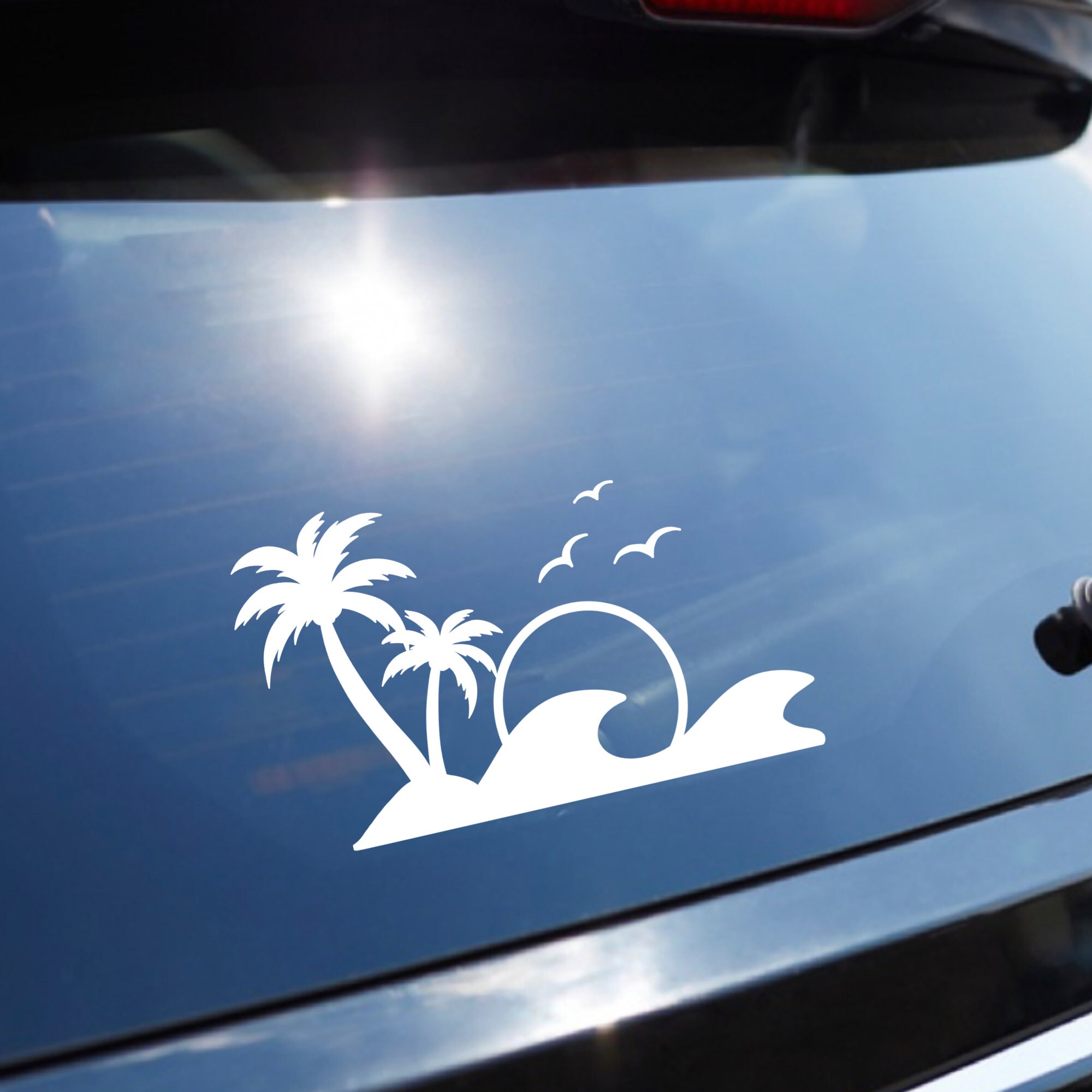 BEACH SUNSET Vinyl Decal Adventure Decal Ocean Nature Decal - Etsy