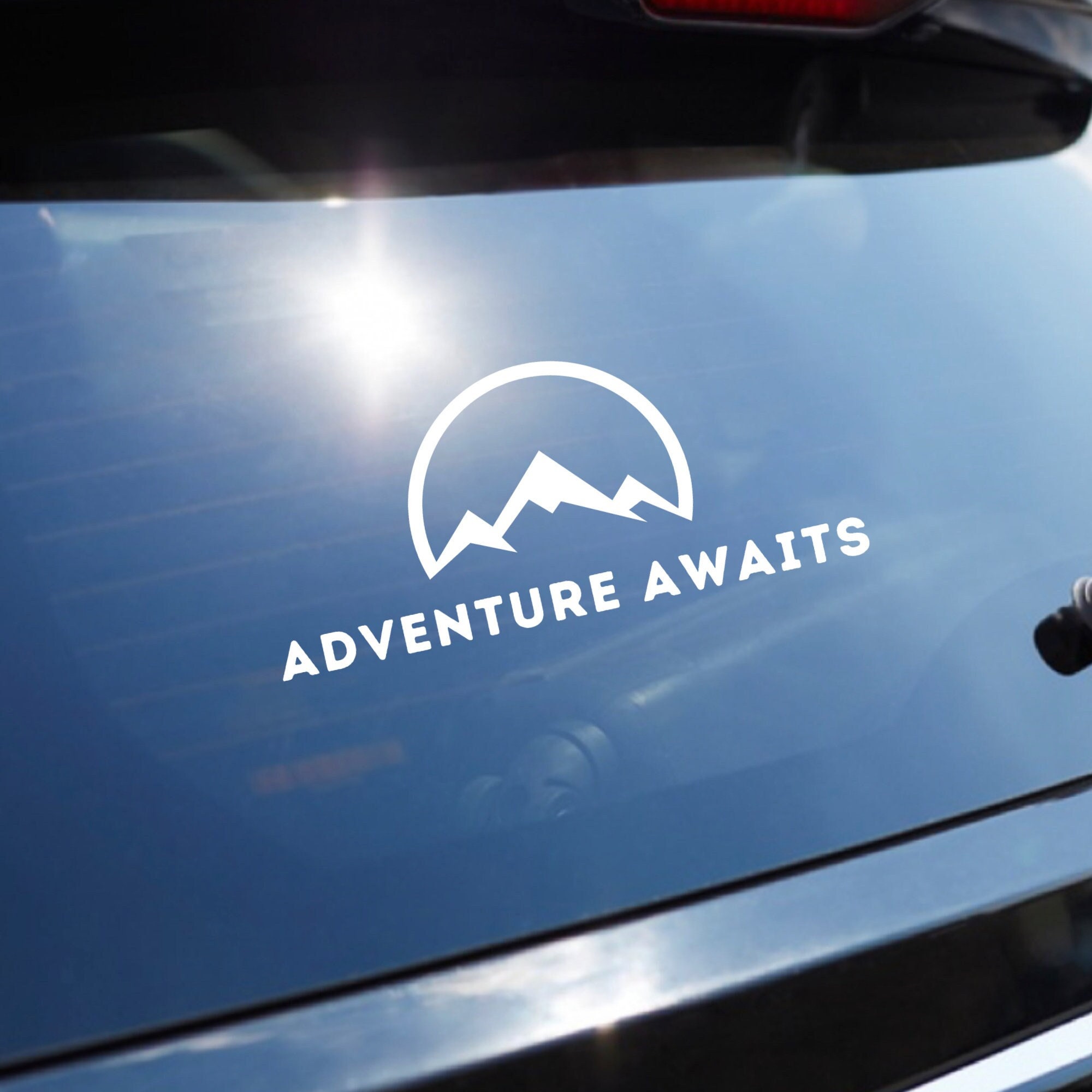 ADVENTURE DECAL, Outdoor Nature Car Window Sticker, Cool Car Bumper ...