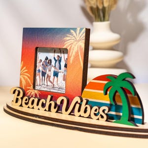 Add Your Own Custom Message Beach Picture Frames, 3x3 Wood Frames ...