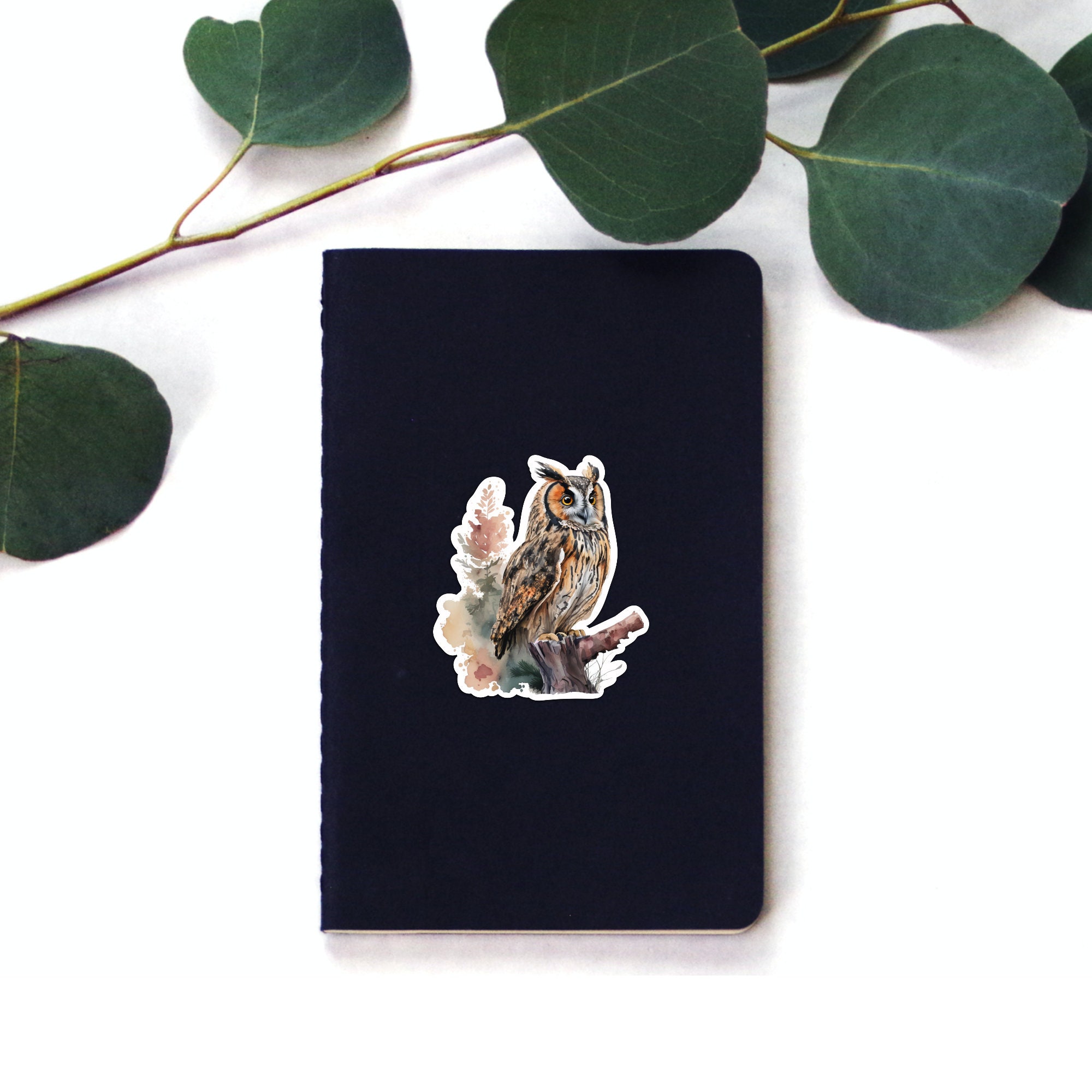 Owls Sticker Bundle, Watercolor Woodland Owls Pack, Cute Burrowing Owl ...