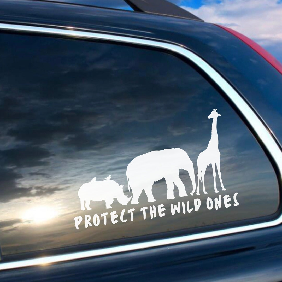 Protect Wildlife Awareness Decal, Adventure Decal, Cute Wild Animal ...