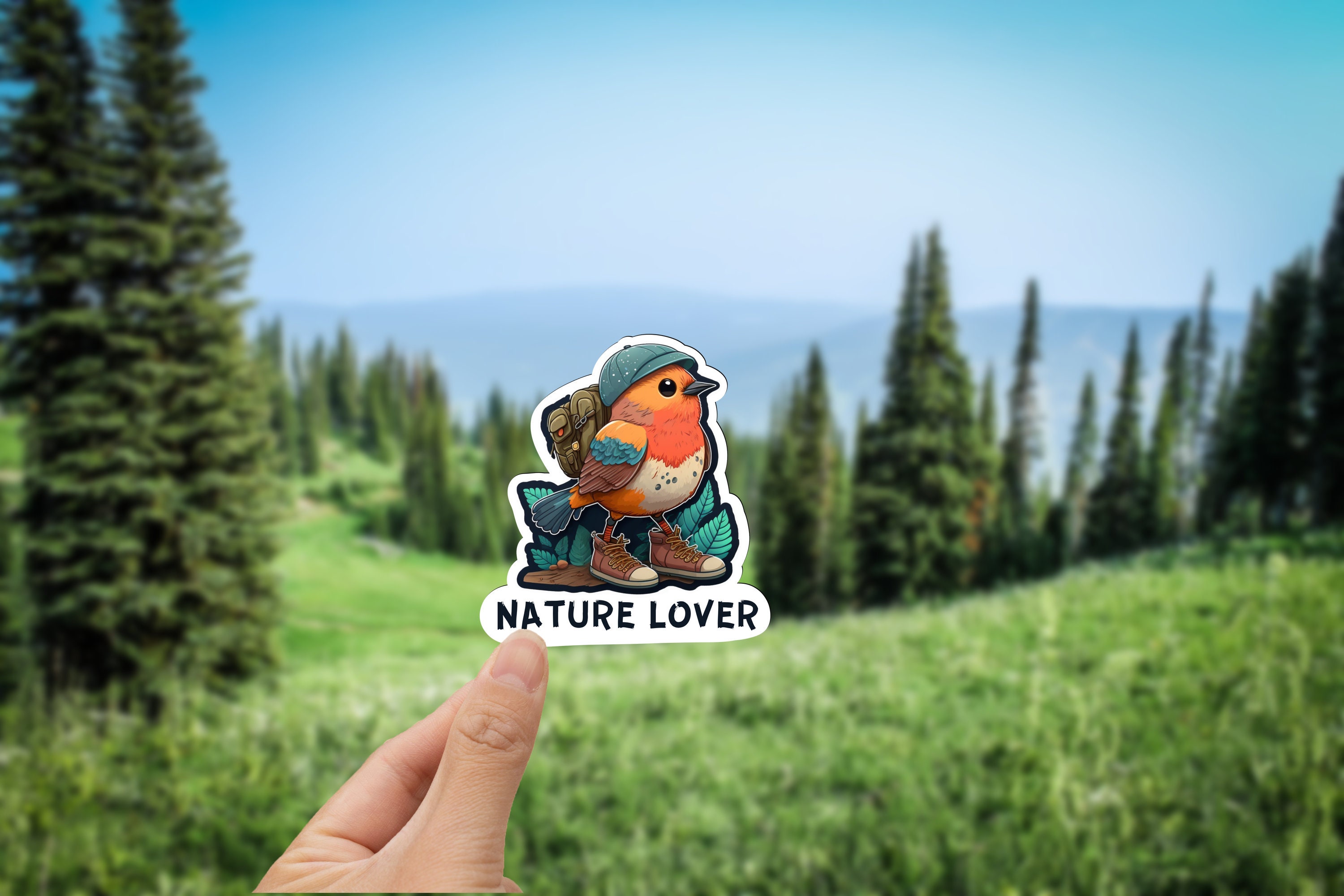 Nature Lover Bird Sticker Cute Adventure Stickers Fun - Etsy