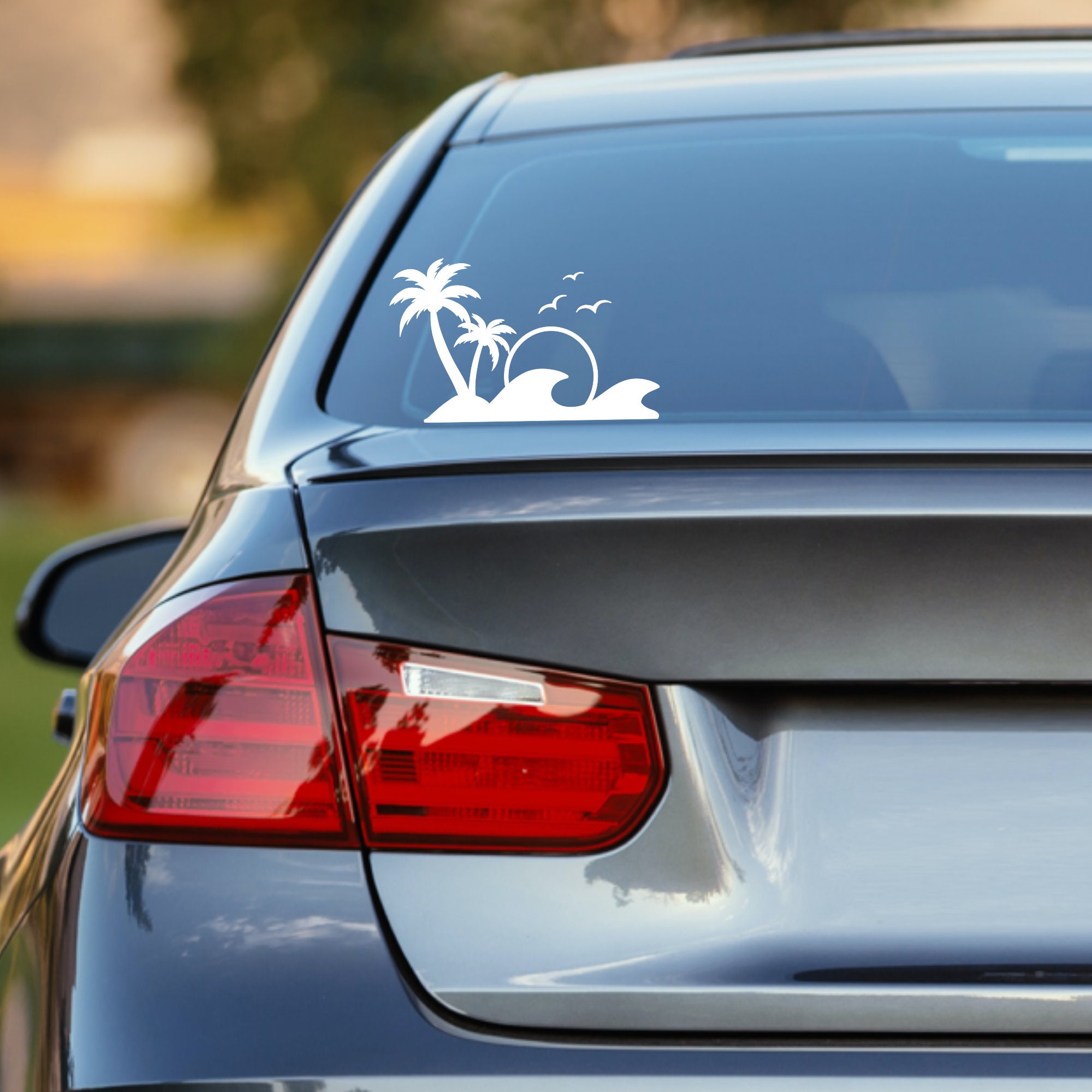 BEACH SUNSET Vinyl Decal Adventure Decal Ocean Nature Decal - Etsy