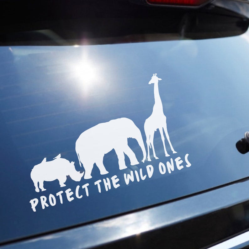 Protect Wildlife Awareness Decal, Adventure Decal, Cute Wild Animal ...