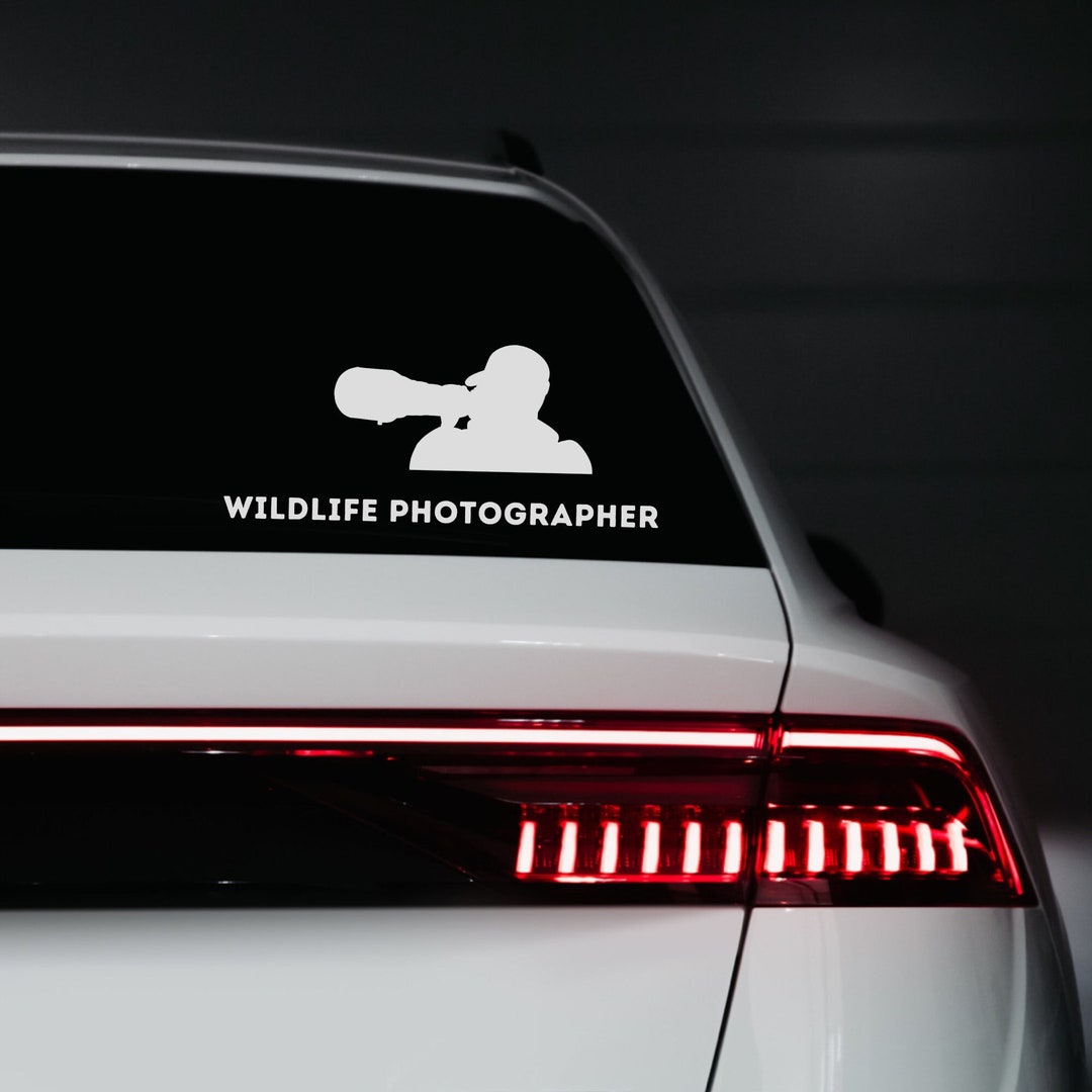Wildlife Photographer Cool Car Window Decal, Adventure Decal, Funny ...