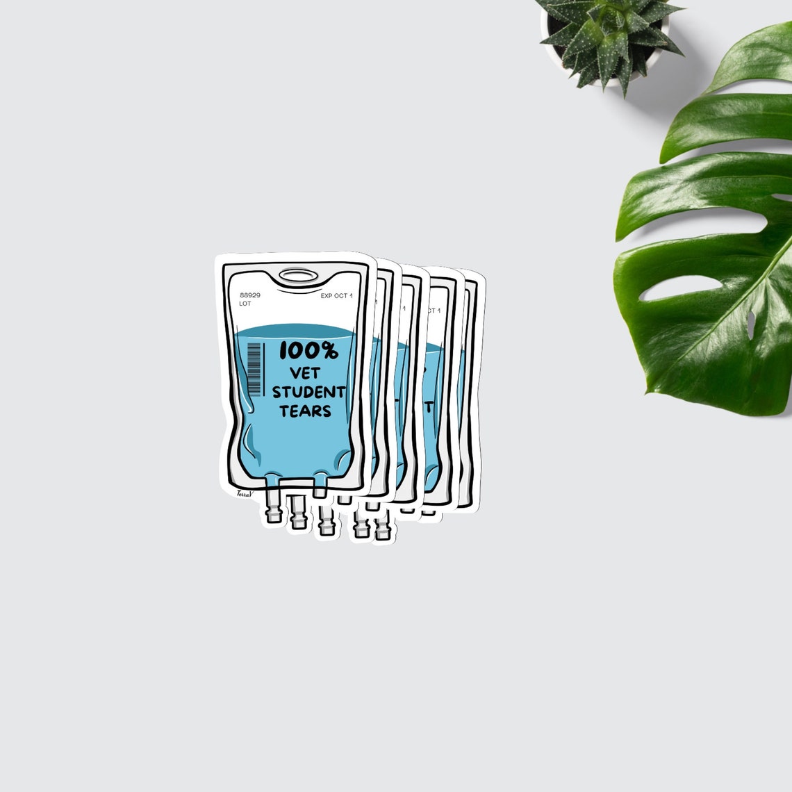 Vet Student Tears IV Bag Sticker, Vetmed Sticker, Vet Tech Week, Vet ...