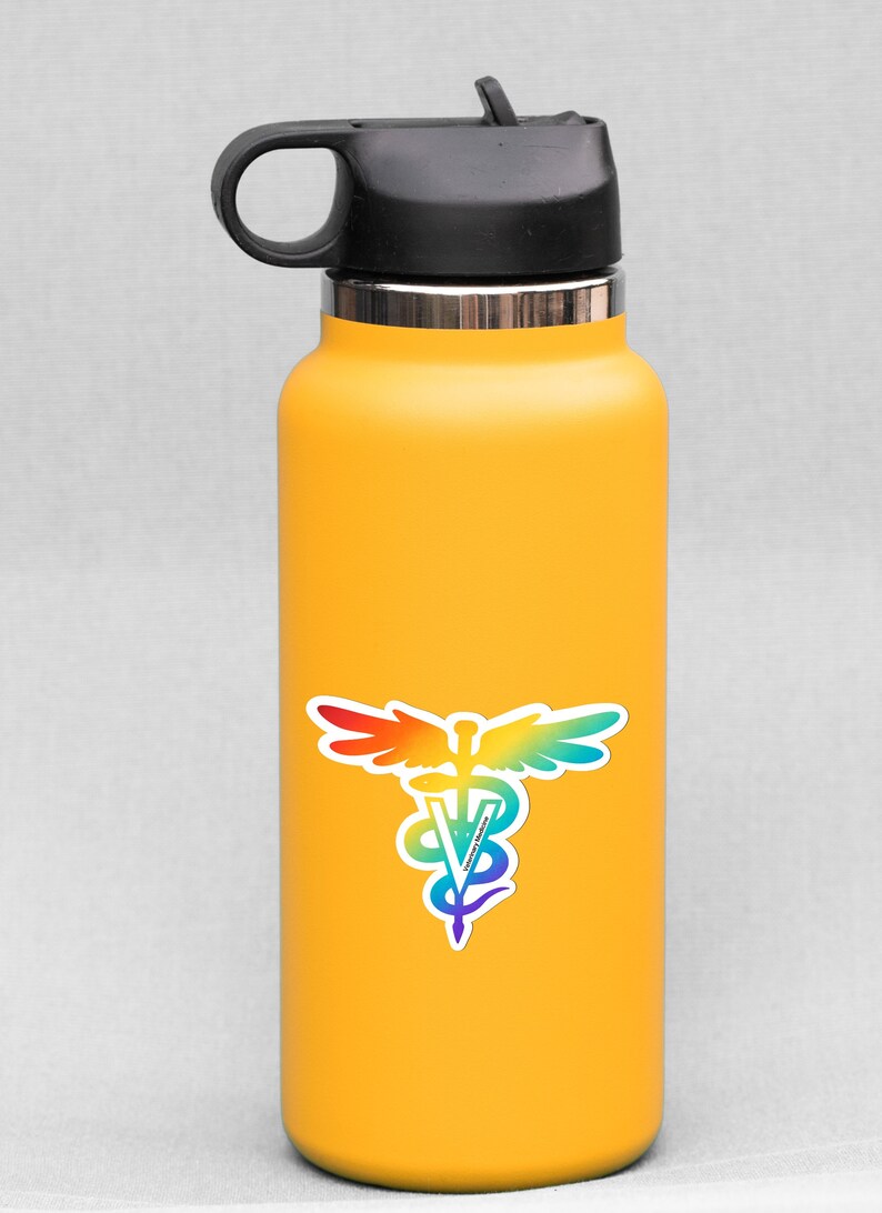 Rainbow Vetmed Sticker, Pride Veterinary Caduceus, Vet Tech Week, Vet ...